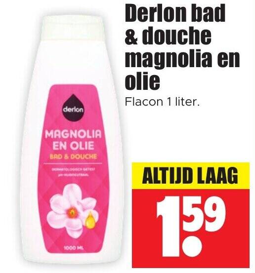 Derlon bad & douche magnolia en olie aanbieding bij Dirk