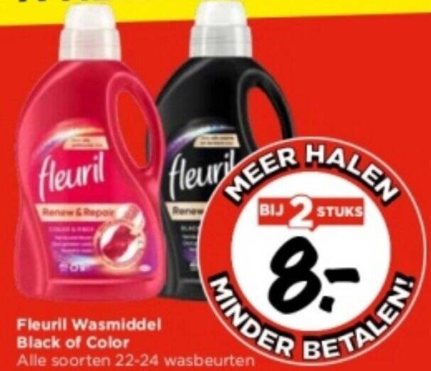 Fleuril Wasmiddel Black of Color aanbieding bij Vomar Voordeelmarkt