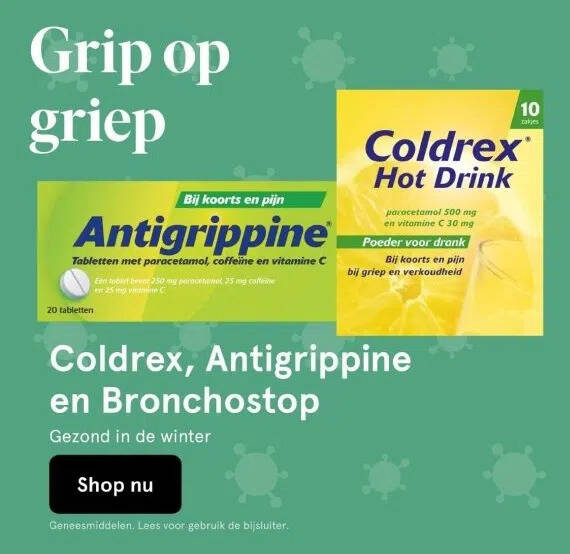 Coldrex, antigrippine en bronchostop aanbieding bij Etos