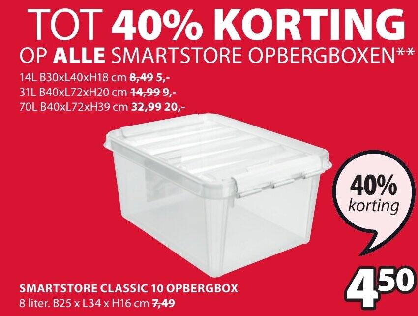 SMARTSTORE CLASSIC 10 OPBERGBOX aanbieding bij Jysk