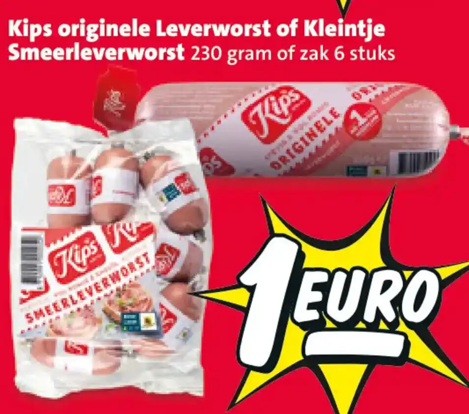 Kips originele Leverworst of Kleintje Smeerleverworst 230 gram of zak 6 ...