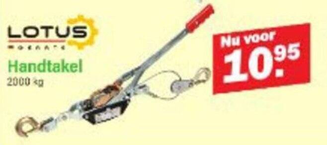 Handtakel 2000 kg aanbieding bij Van Cranenbroek