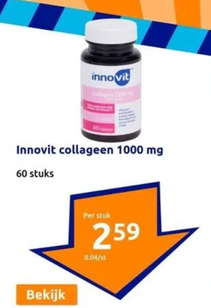 Innovit collageen 1000 mg 60 stuks aanbieding bij Action