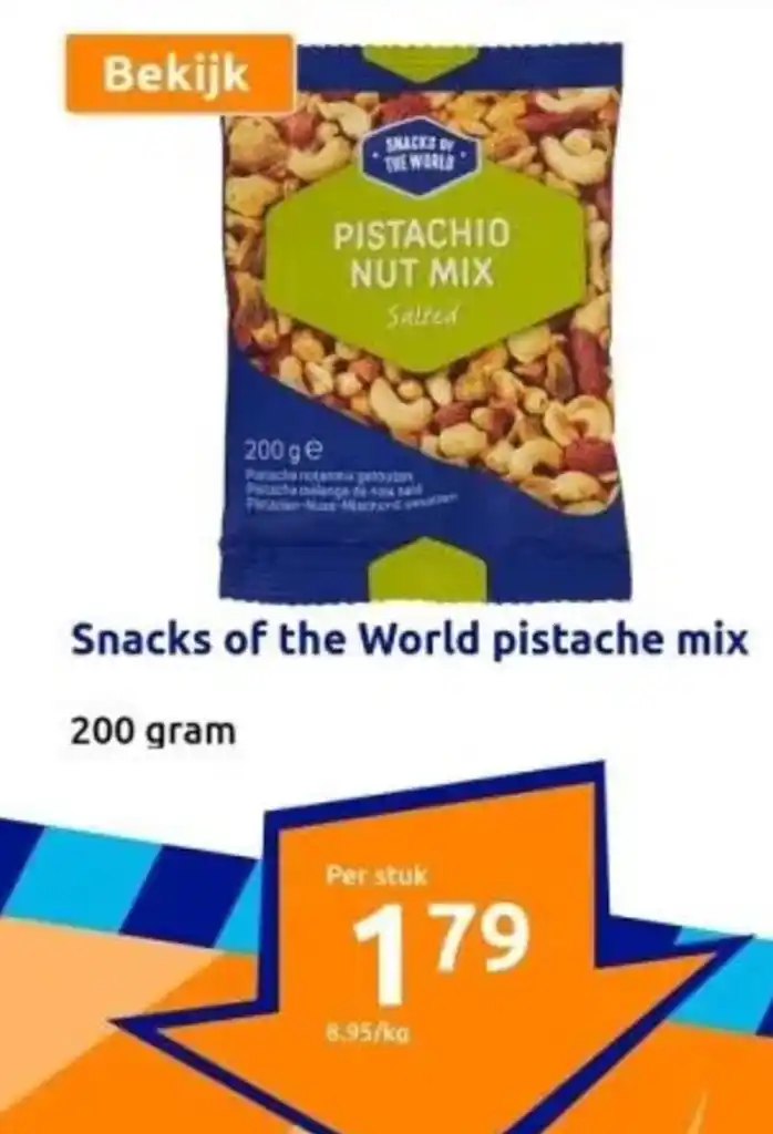 Snacks of the World pistache mix 200 gram aanbieding bij Action
