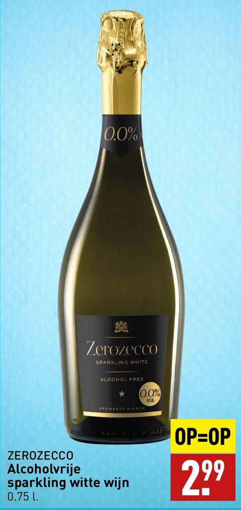 Alcoholvrije sparkling witte wijn 0.75 l 0,75 l aanbieding bij ALDI