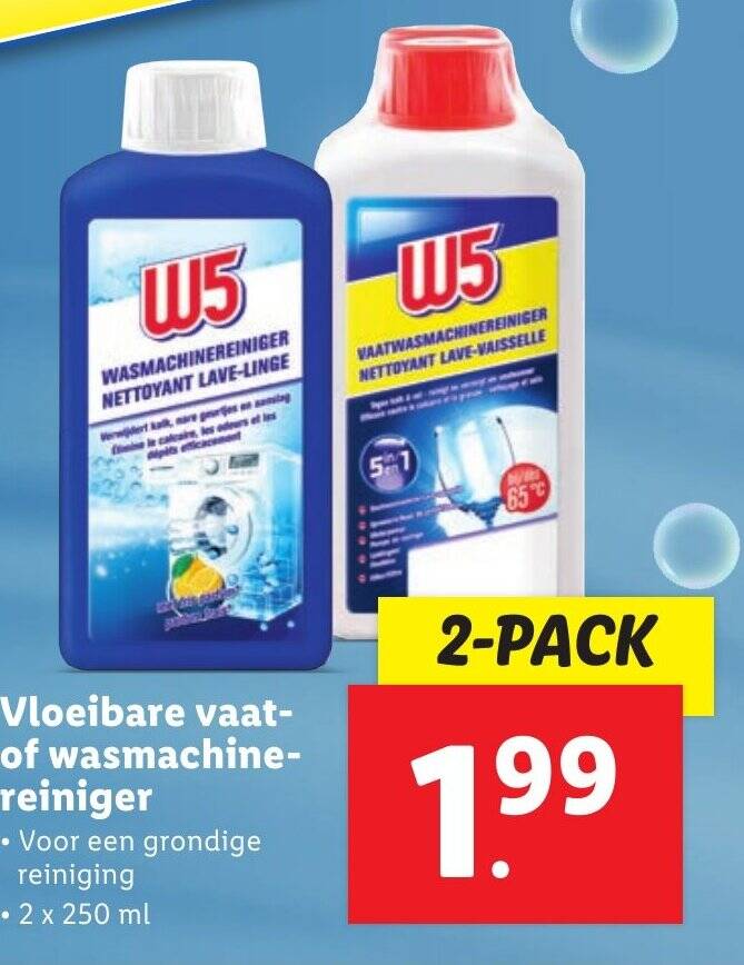 Vloeibare vaat of wasmachine reiniger aanbieding bij Lidl