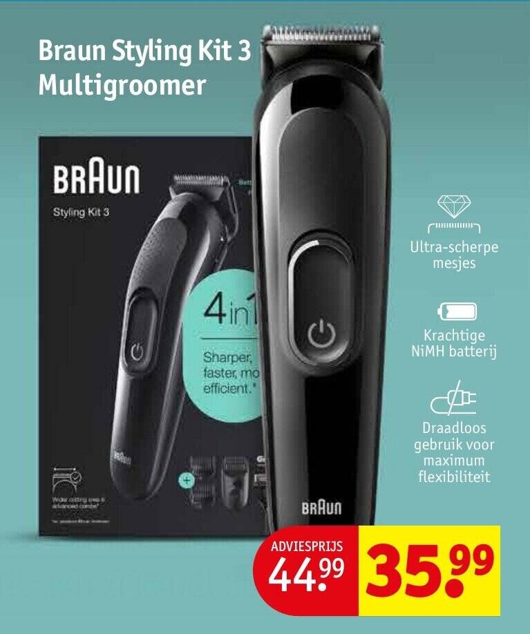 Braun Styling Kit 3 Multigroomer aanbieding bij Kruidvat