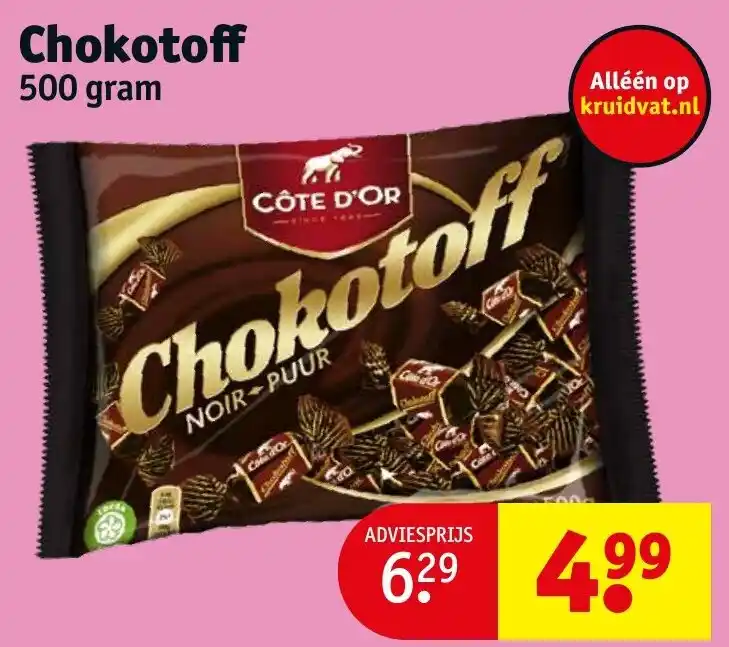 Chokotoff 500 gram aanbieding bij Kruidvat