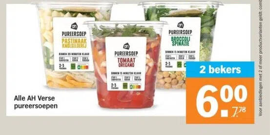Alle ah verse soep aanbieding bij Albert Heijn