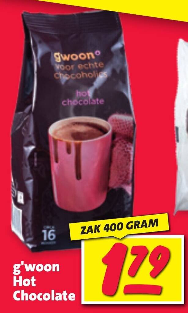 g'woon Hot Chocolate 400g aanbieding bij Nettorama