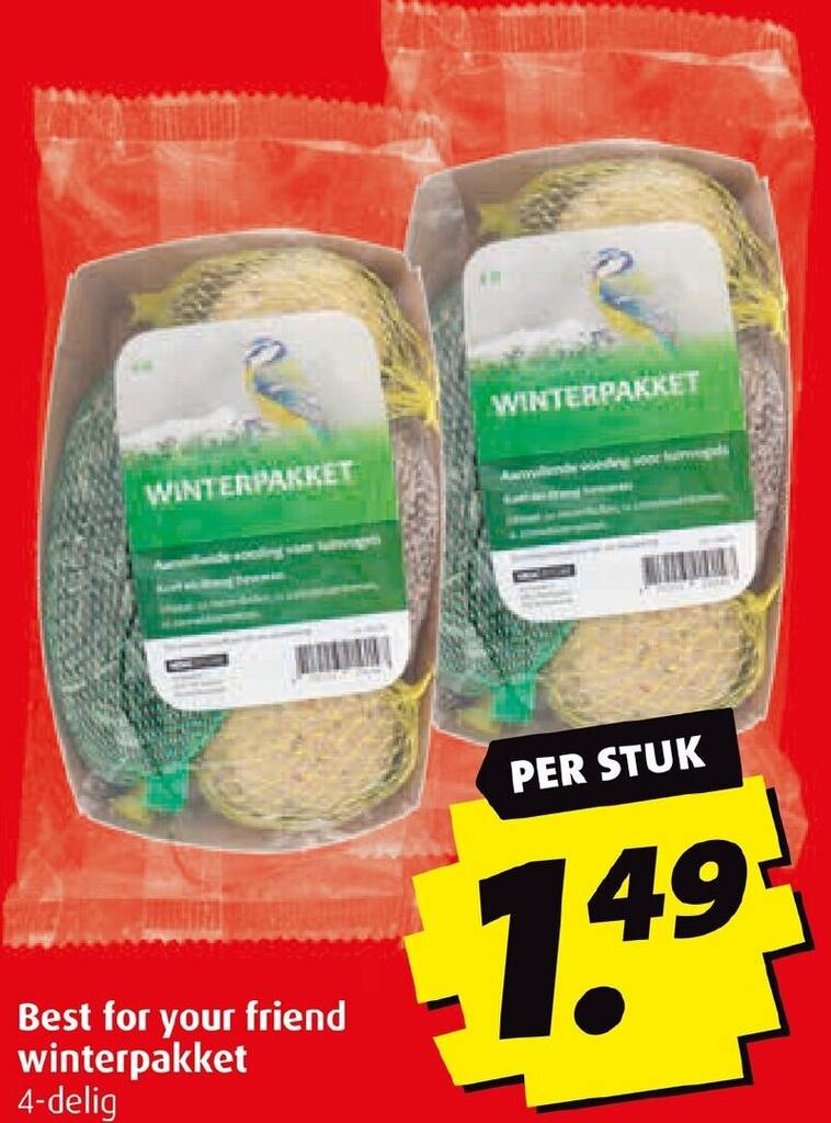 Best for your friend winterpakket 4-delig aanbieding bij Boni