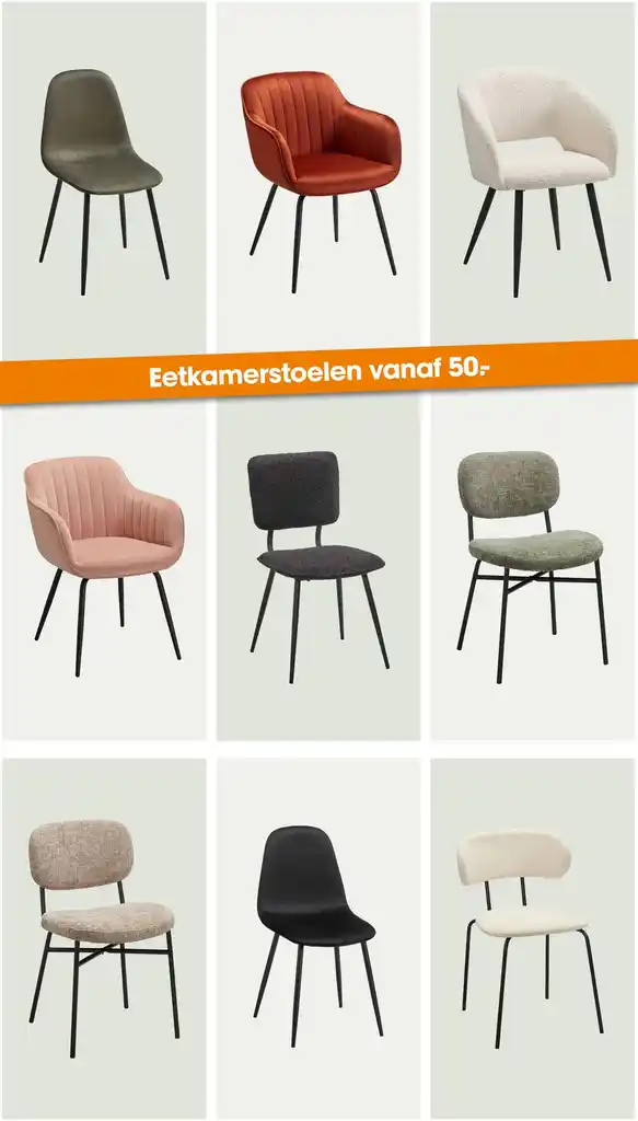Eetkamerstoelen aanbieding bij Kwantum