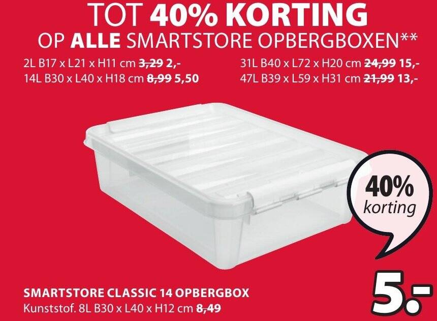 SMARTSTORE CLASSIC 14 OPBERGBOX aanbieding bij Jysk
