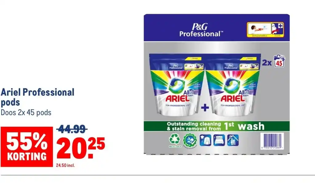 Ariel Professional pods aanbieding bij Makro