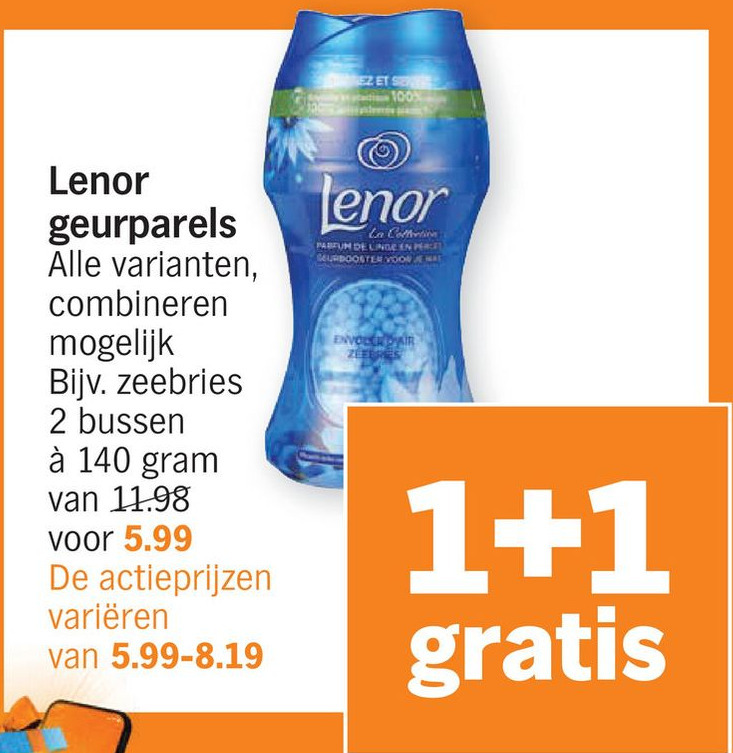 Lenor geurparels aanbieding bij Albert Heijn