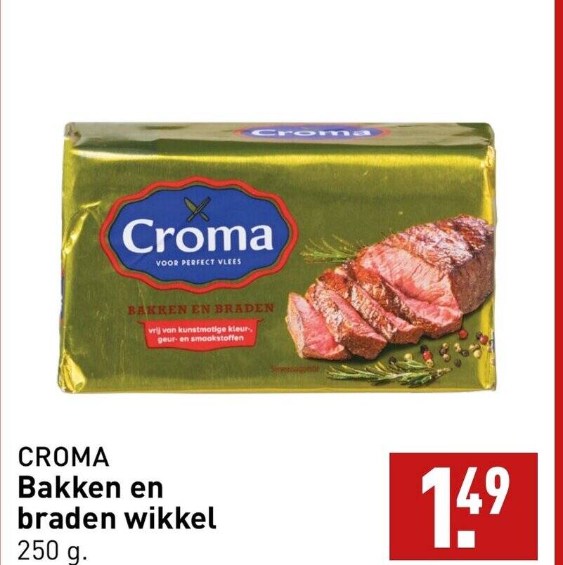 CROMA Bakken en braden wikkel 250 g aanbieding bij ALDI