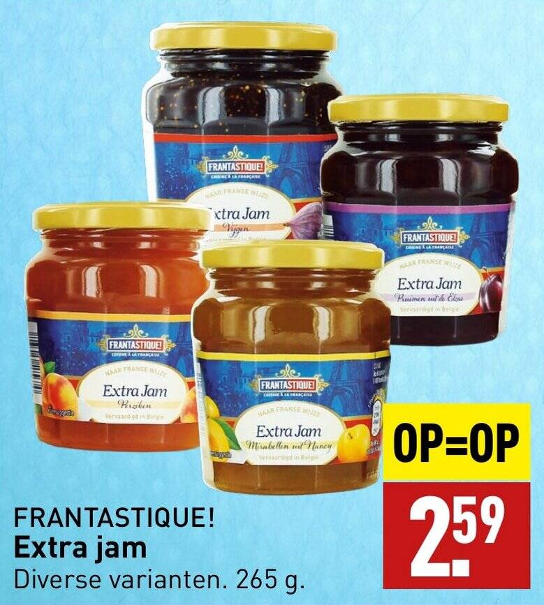 FRANTASTIQUE! Extra jam 265g aanbieding bij ALDI