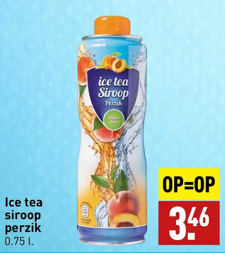 Ice tea siroop perzik 0.75 L. aanbieding bij ALDI