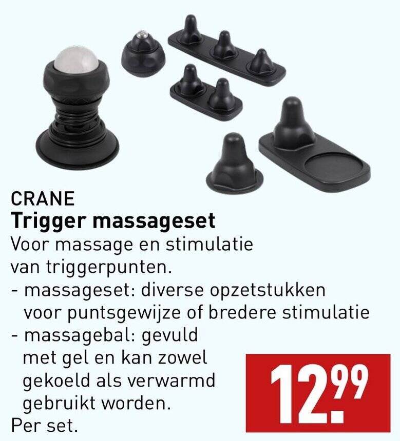 CRANE Trigger massageset aanbieding bij ALDI