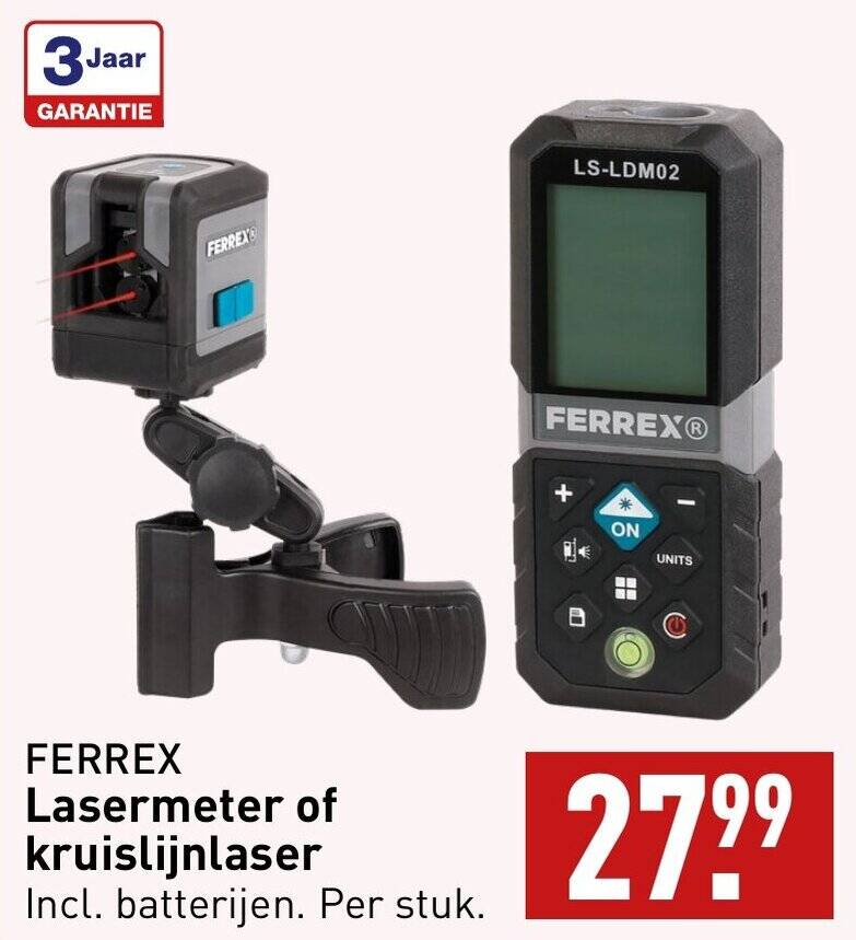 FERREX Lasermeter of kruislijnlaser aanbieding bij ALDI