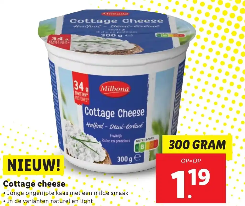 Cottage cheese 300g aanbieding bij Lidl