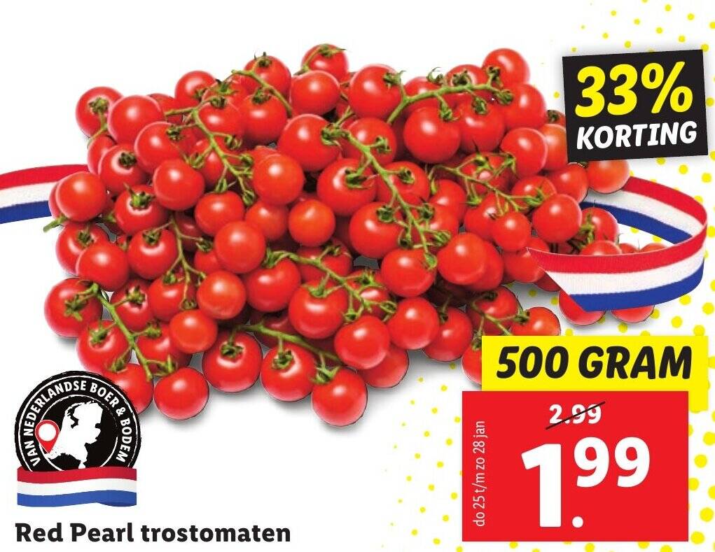 Red Pearl trostomaten 500g aanbieding bij Lidl