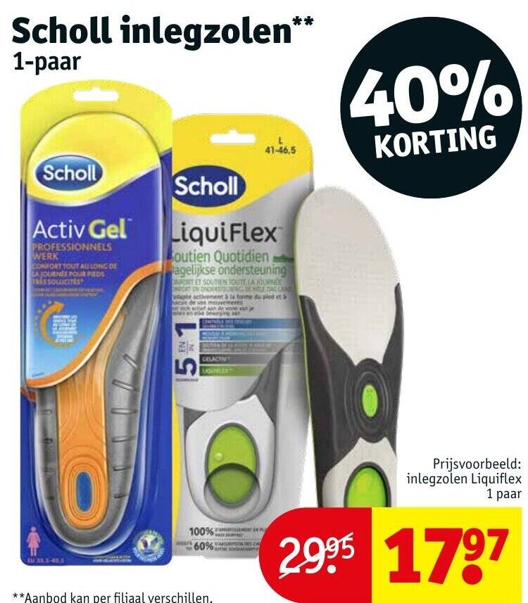 Scholl inlegzolen aanbieding bij Kruidvat