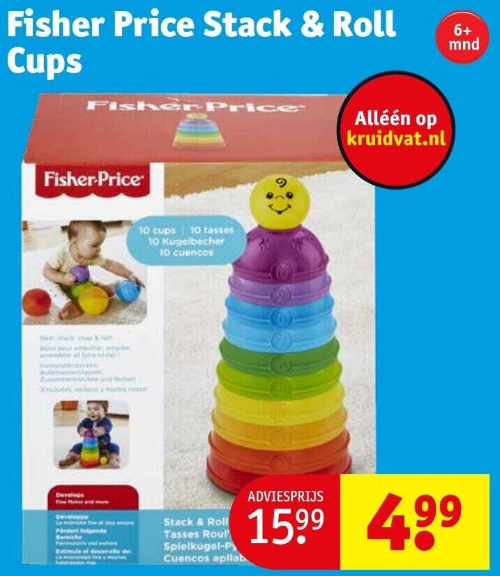 Fisher Price Stack & Roll Cups aanbieding bij Kruidvat