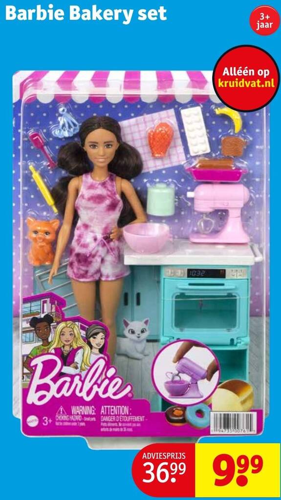 Barbie Bakery set aanbieding bij Kruidvat