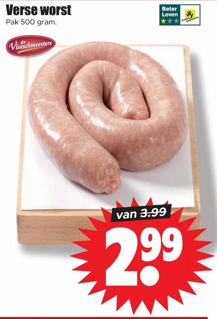 Verse worst aanbieding bij Dirk