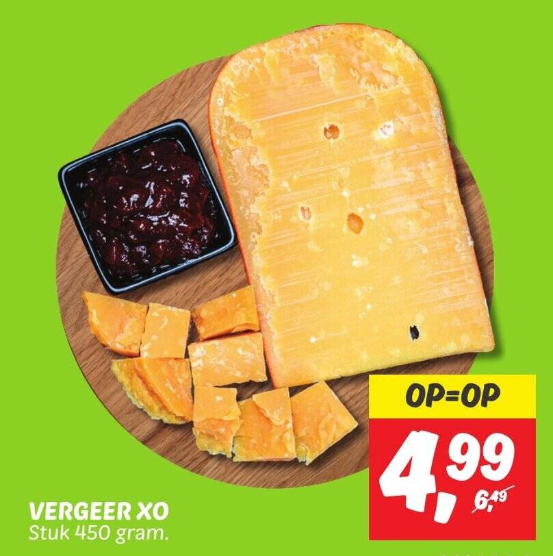 VERGEER XO 450 gram. aanbieding bij Dekamarkt