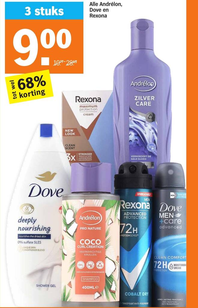 Alle Andrélon, Dove en Rexona aanbieding bij Albert Heijn