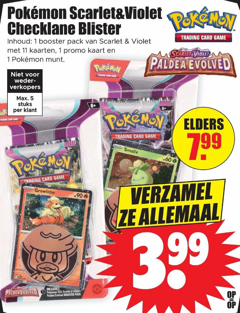 Pokémon Scarlet&Violet Checklane Blister aanbieding bij Dirk