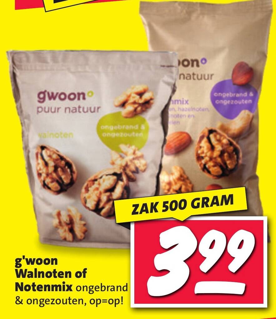 g'woon Walnoten of Notenmix aanbieding bij Nettorama g'woon Walnoten of Notenmix aanbieding bij Nettorama