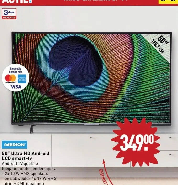 50 ultra hd android lcd smart-tv aanbieding bij ALDI