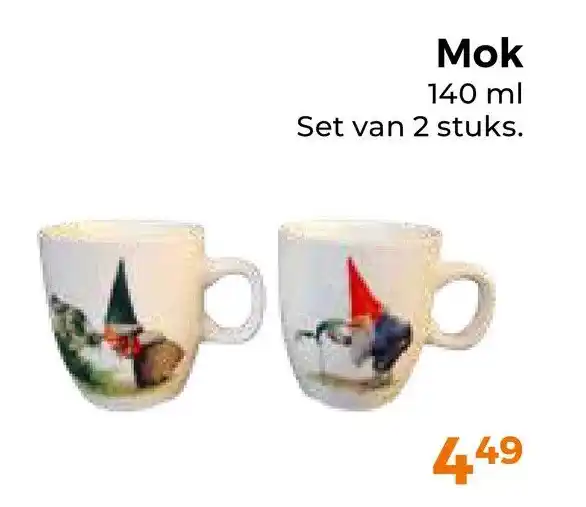Mok aanbieding bij Trekpleister