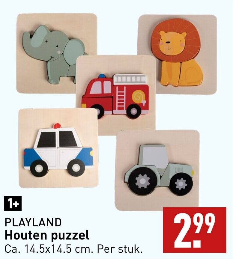 PLAYLAND Houten puzzel aanbieding bij ALDI