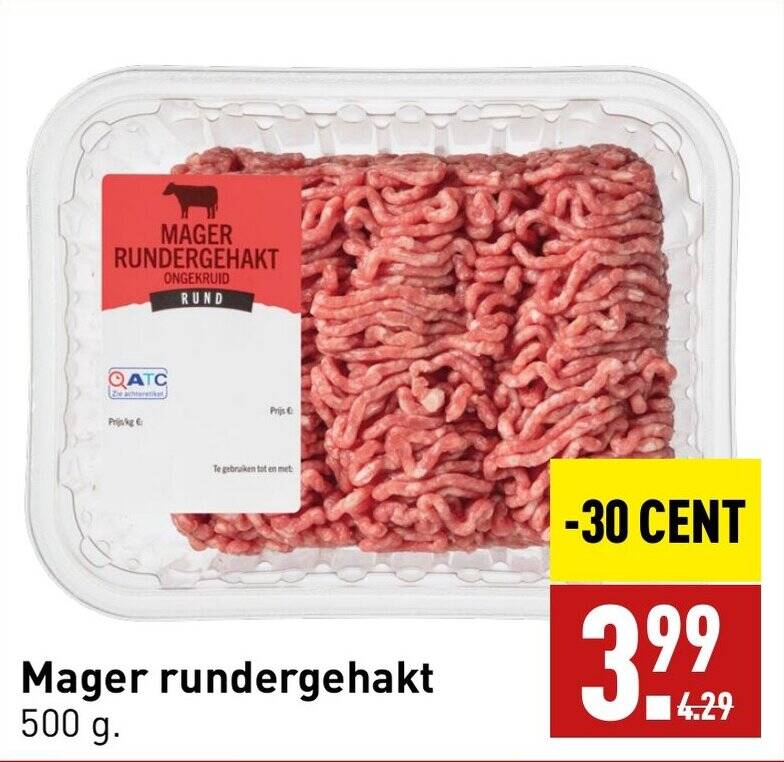 Mager rundergehakt 500 g. aanbieding bij ALDI