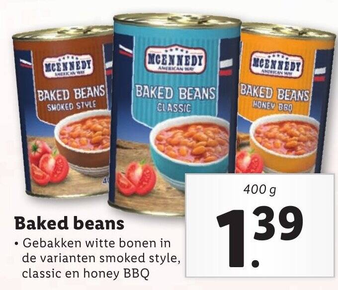 Baked beans 400g aanbieding bij Lidl