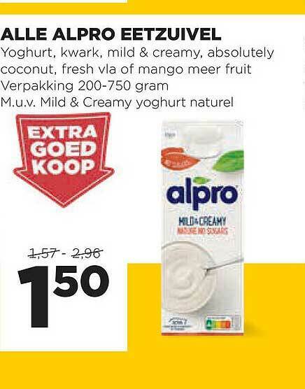 Alle Alpro Eetzuivel Yoghurt, Kwark, Mild & Creamy, Absolutely Coconut ...
