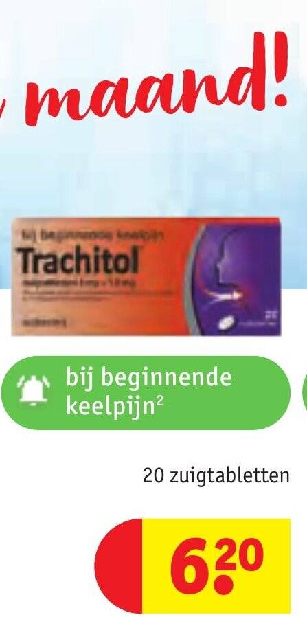Trachitol 20 zuigtabletten aanbieding bij Kruidvat