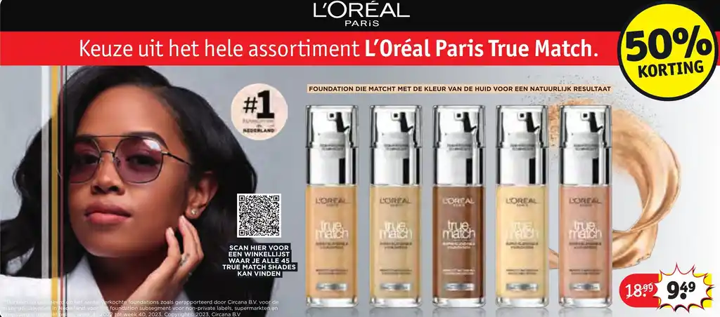 Keuze uit het hele assortiment L'Oréal Paris True Match aanbieding bij ...