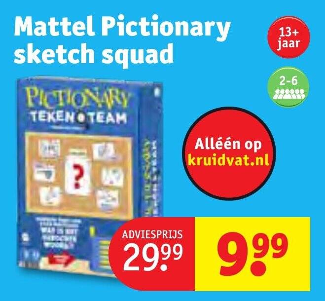 Mattel Pictionary sketch squad aanbieding bij Kruidvat