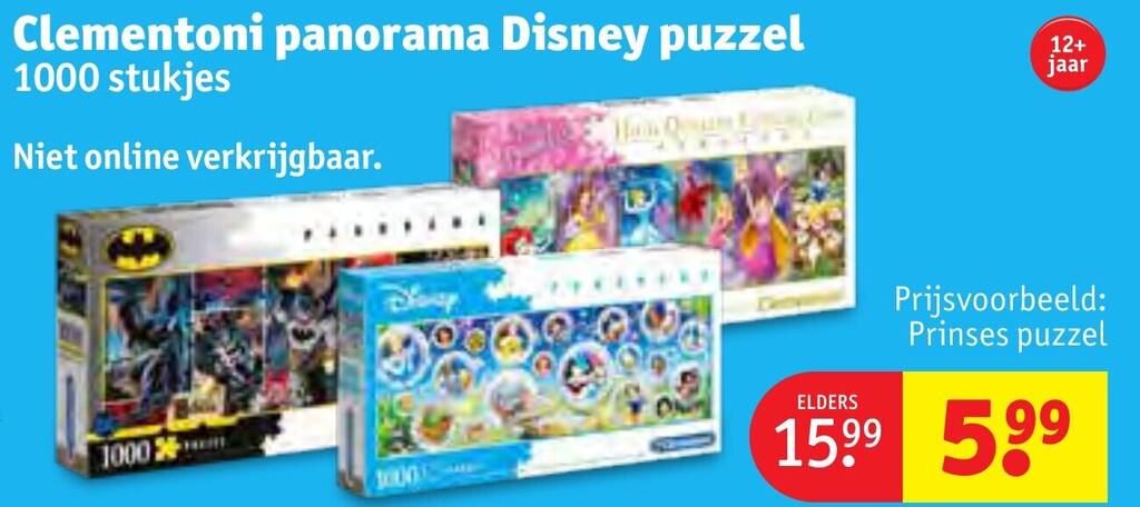Clementoni panorama Disney puzzel 1000 stukjes aanbieding bij Kruidvat