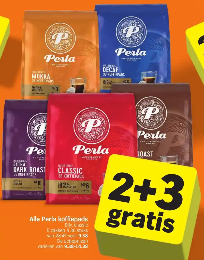 Alle Perla koffiepads aanbieding bij Albert Heijn