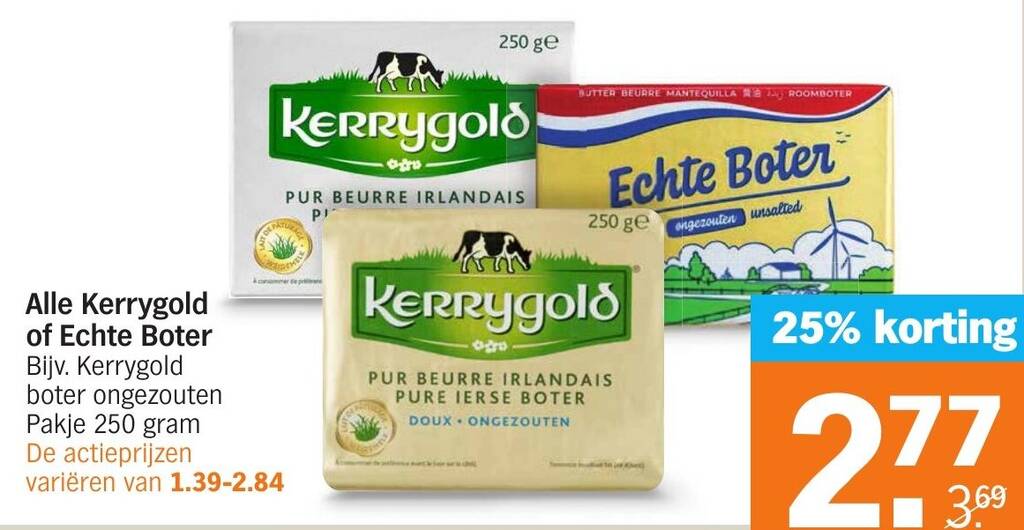Alle Kerrygold of Echte Boter aanbieding bij Albert Heijn