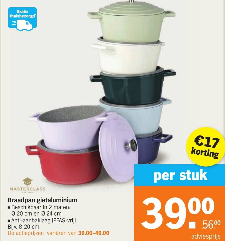 Braadpan gietaluminium aanbieding bij Albert Heijn