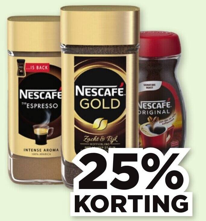Nescafe oploskoffie 50-200 gram aanbieding bij PLUS