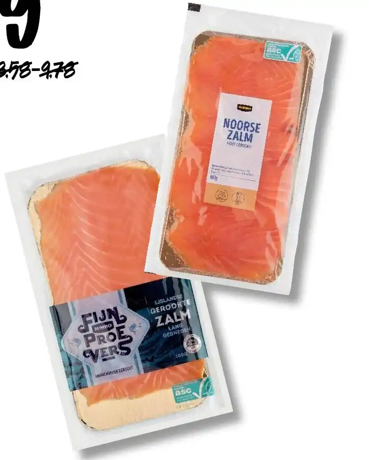 Gerookte noorse of ijslandse zalm aanbieding bij Jumbo