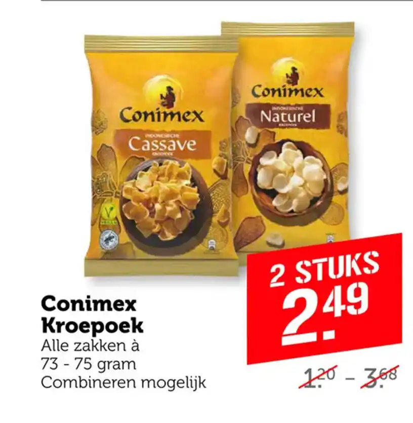 Conimex Kroepoek 73 - 75 gram aanbieding bij Coop